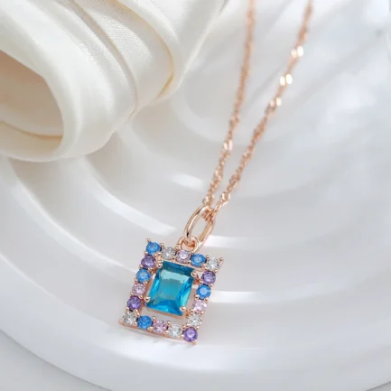 Blue Square Pendant - Sleepy Girlz Co.